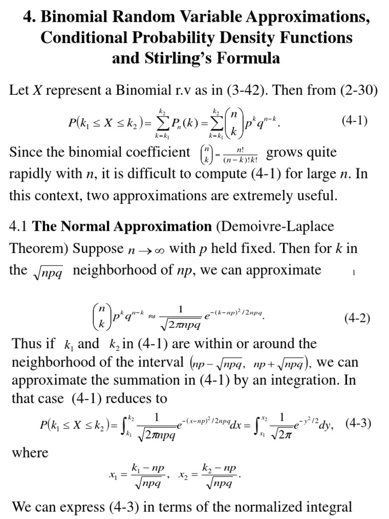 4.lect4a (BINOMIAL AND CONDITIONAL PDFS) | PDF | Probability ...