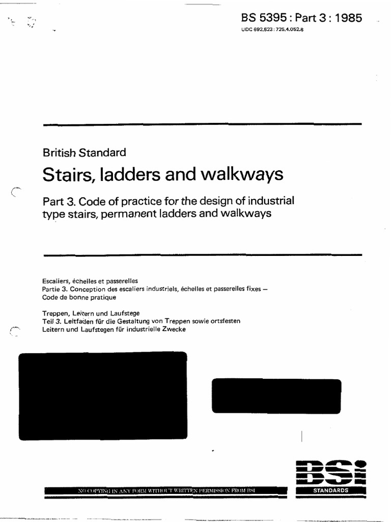 Stairs, Ladders and Walkways: British Standard | PDF | Stairs | Sheet Metal
