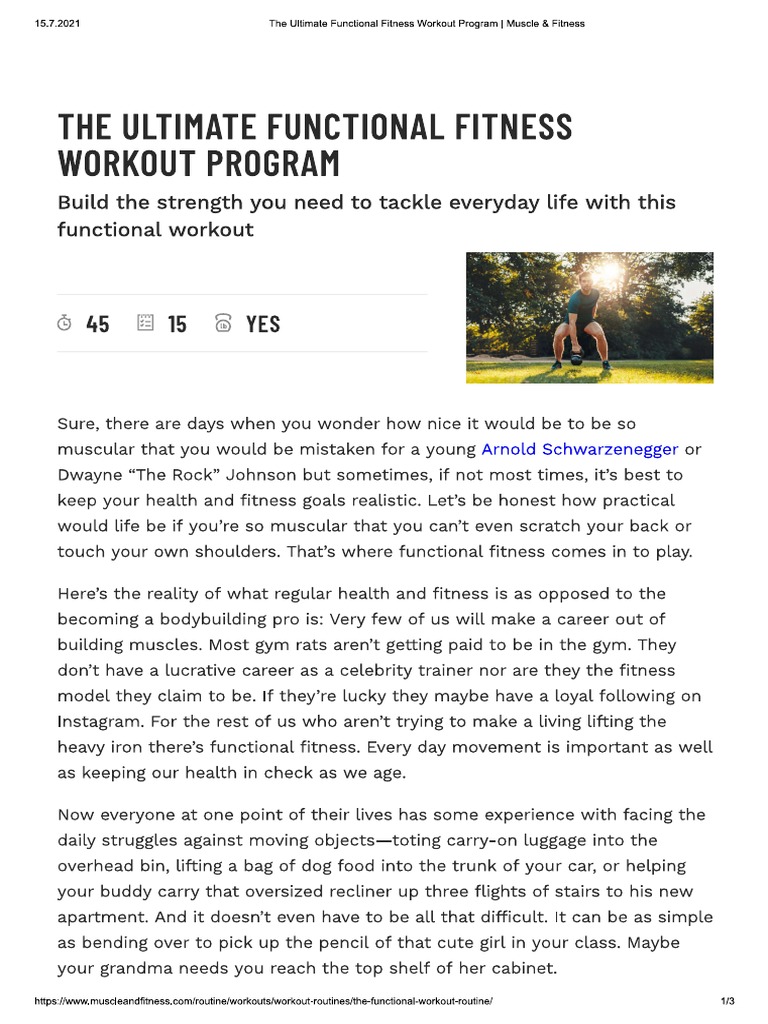 The Functional Workout Routine | PDF