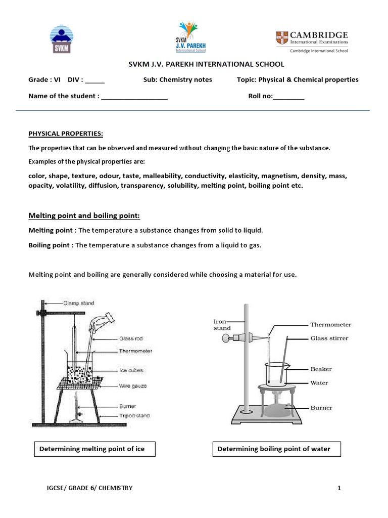 Chem - Physical and Chemical Properties | PDF | Chemical Substances ...