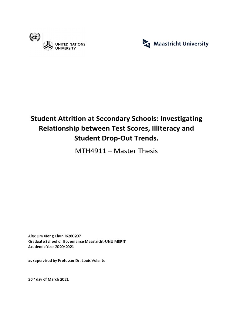 Thesis Proposal For Investigating Student Attrition in Malaysian ...