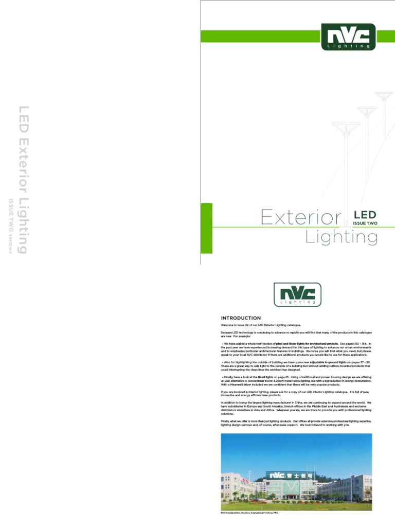 NVC LED Exterior Lighting ISSUE 2-Big Megabytes | PDF | Lighting | China