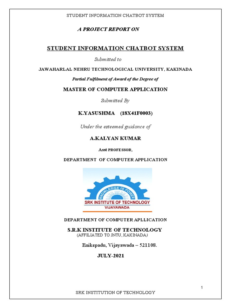 Student Information Chatbot System: Submitted To | PDF | Unified Modeling Language | Machine ...