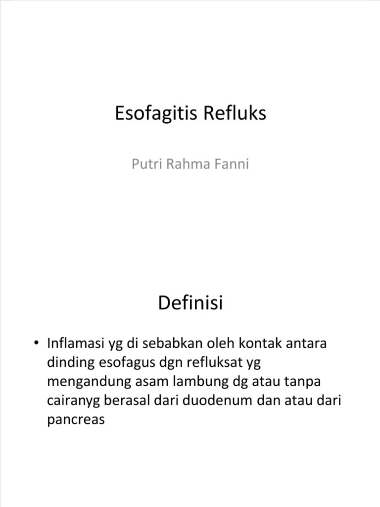 Esofagitis-Refluks | PDF