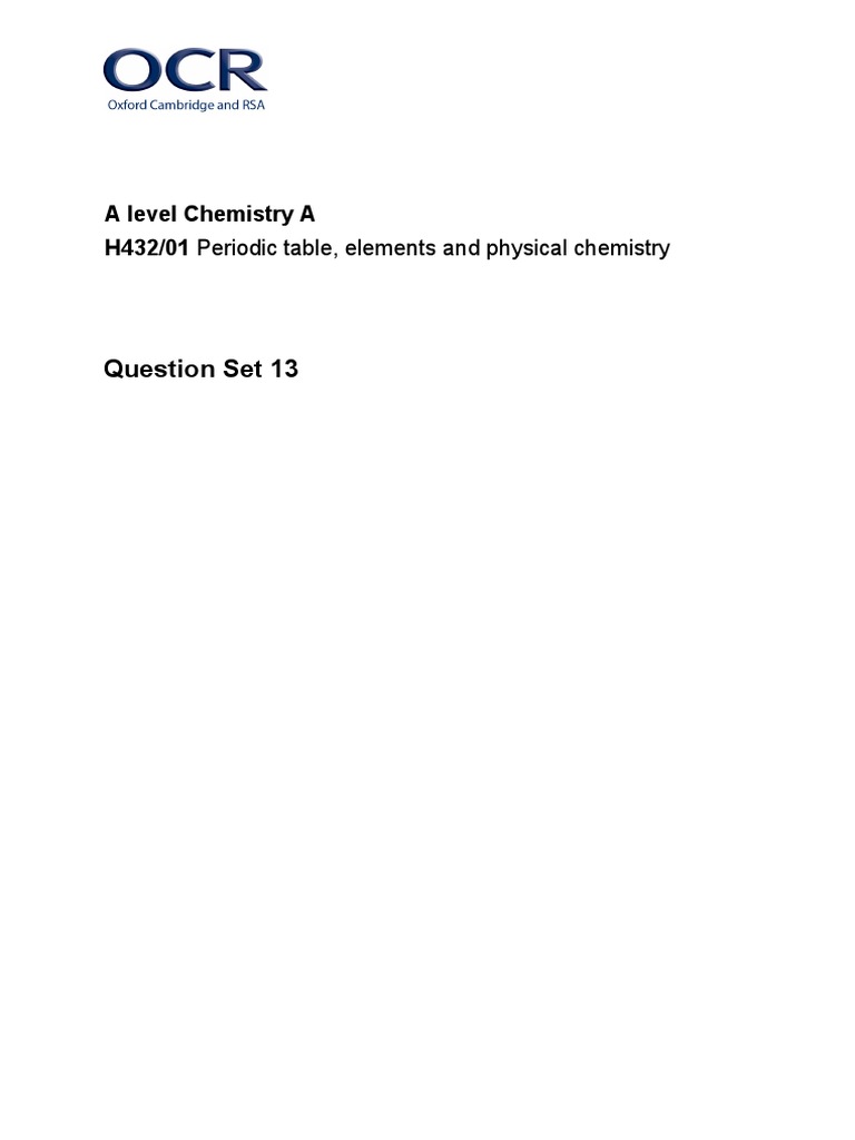 H432-01-Periodic Table, Elements and Physical Chemistry/a Level ...
