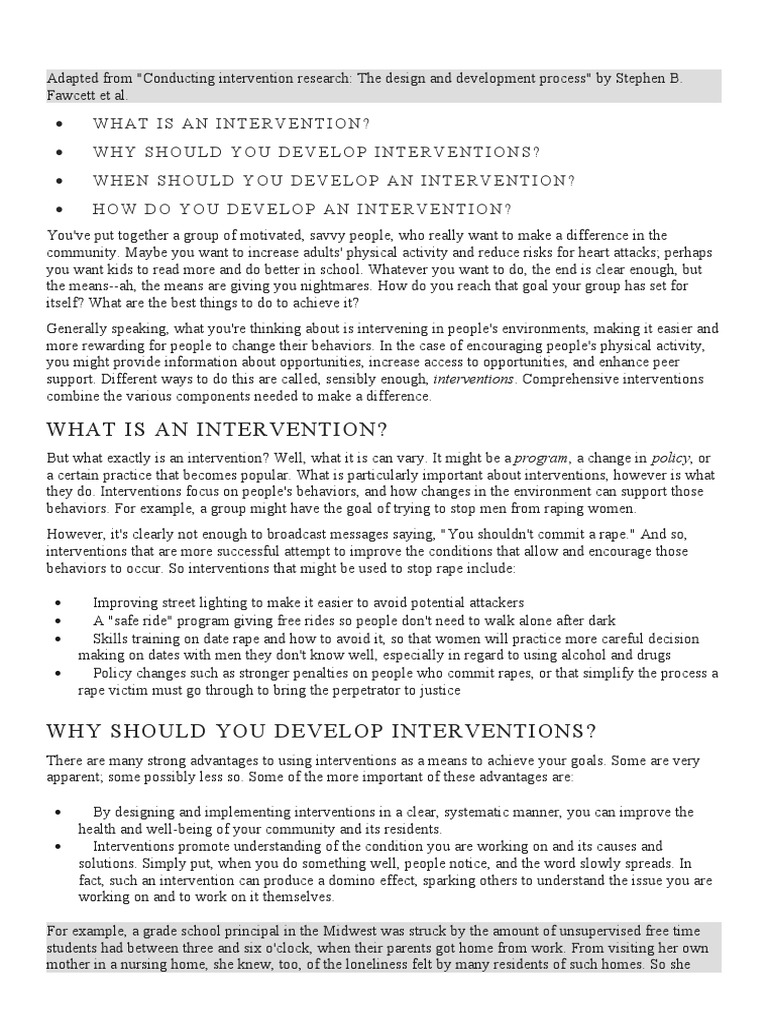 Learning Intervention Plan | PDF | Cognition | Psychological Concepts