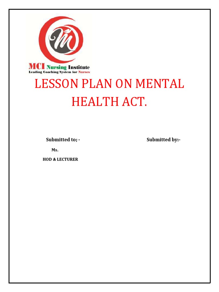 lesson-plan-on-mental-health-act-pdf-mental-disorder-psychiatry