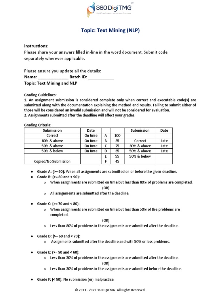 Text Mining Problem Statement | PDF | Data Analysis | Information Age