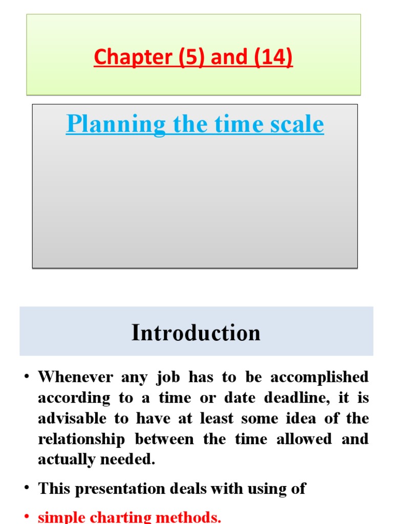 CH5&14 - Planning Time Scale | PDF | Economies | Business
