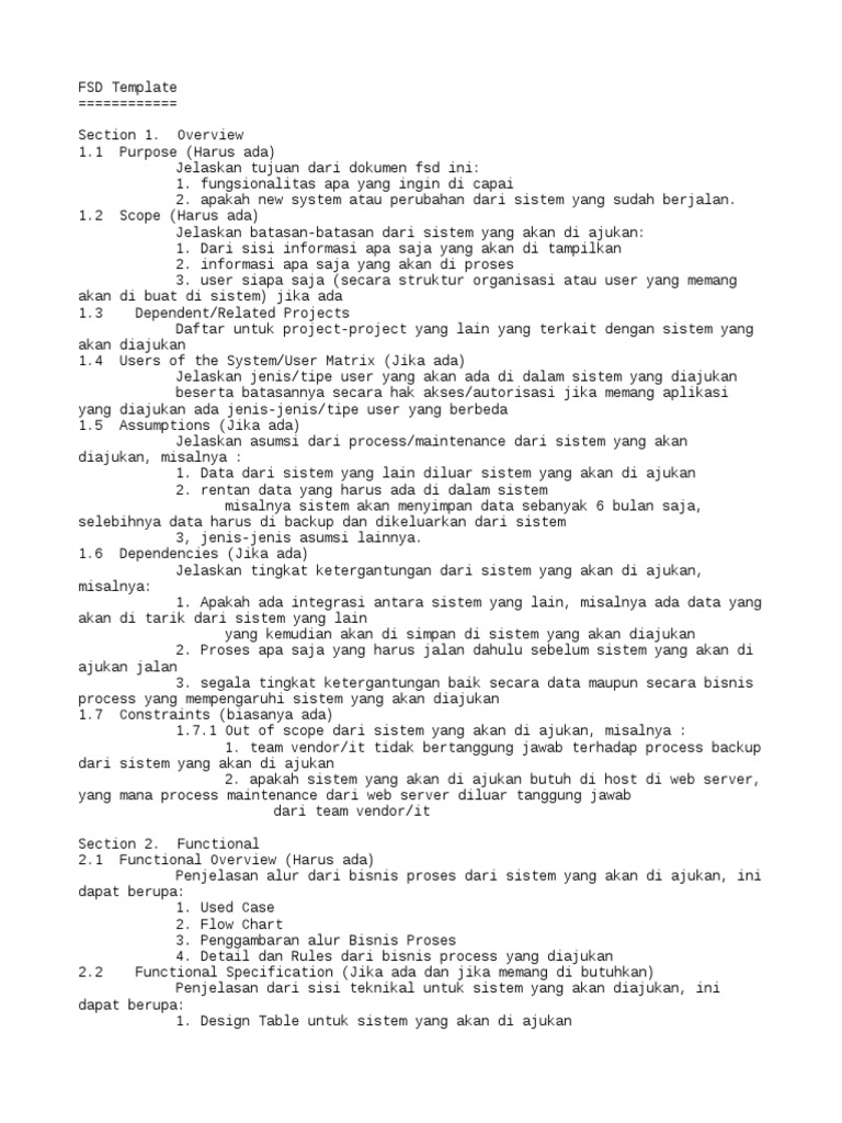 FSD Description | PDF | Teknologi & Rekayasa
