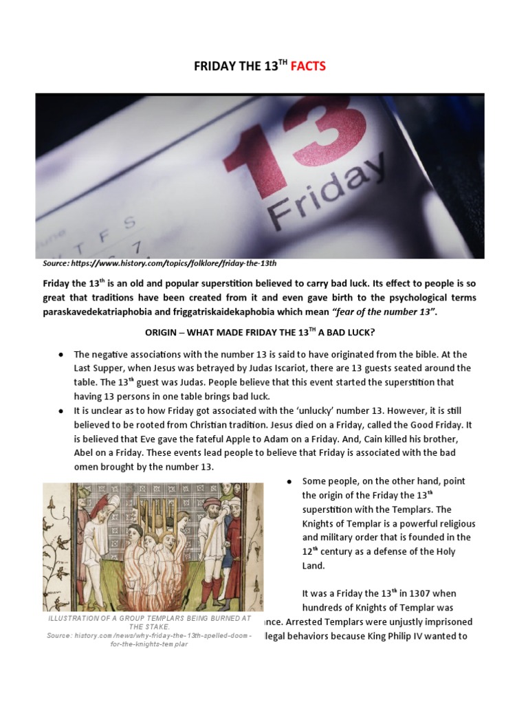 Friday The 13th Facts | PDF
