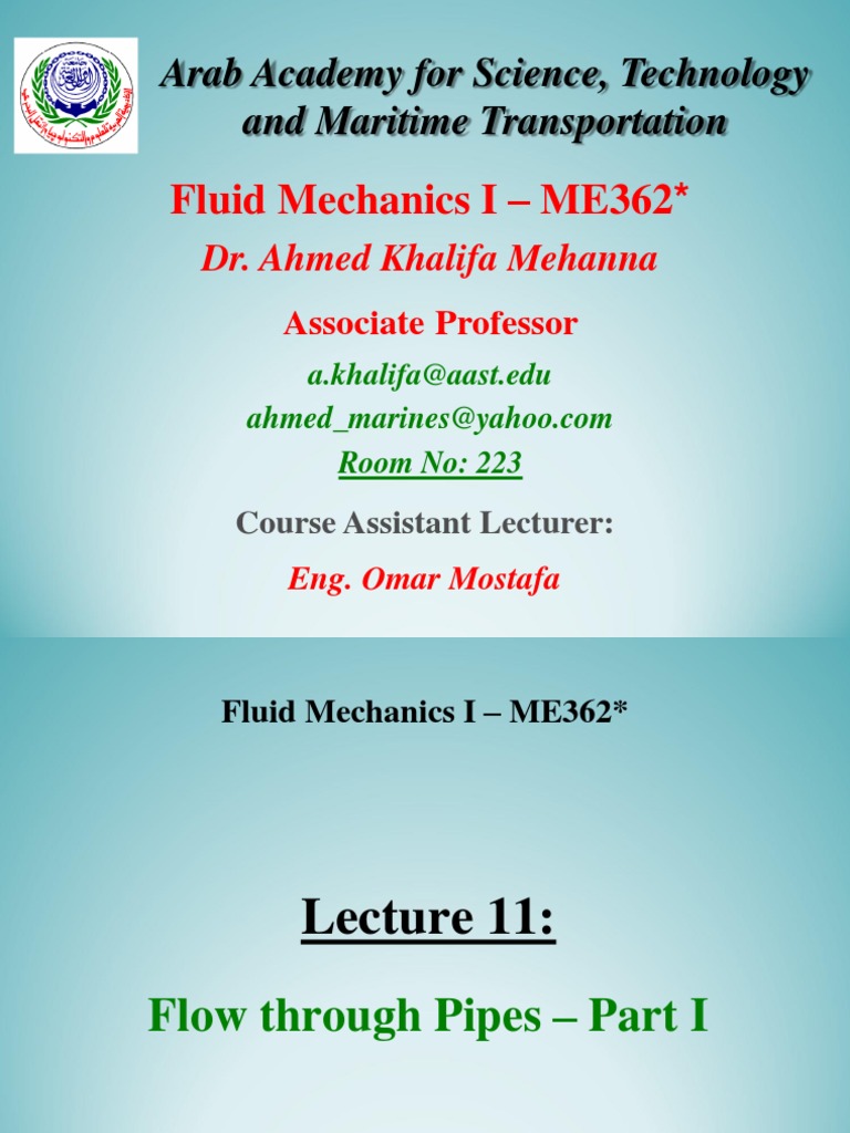 48 - 25795 - ME362 - 2020 - 1 - 2 - 1 - Lecture 11 - Fluid 1 - Flow ...