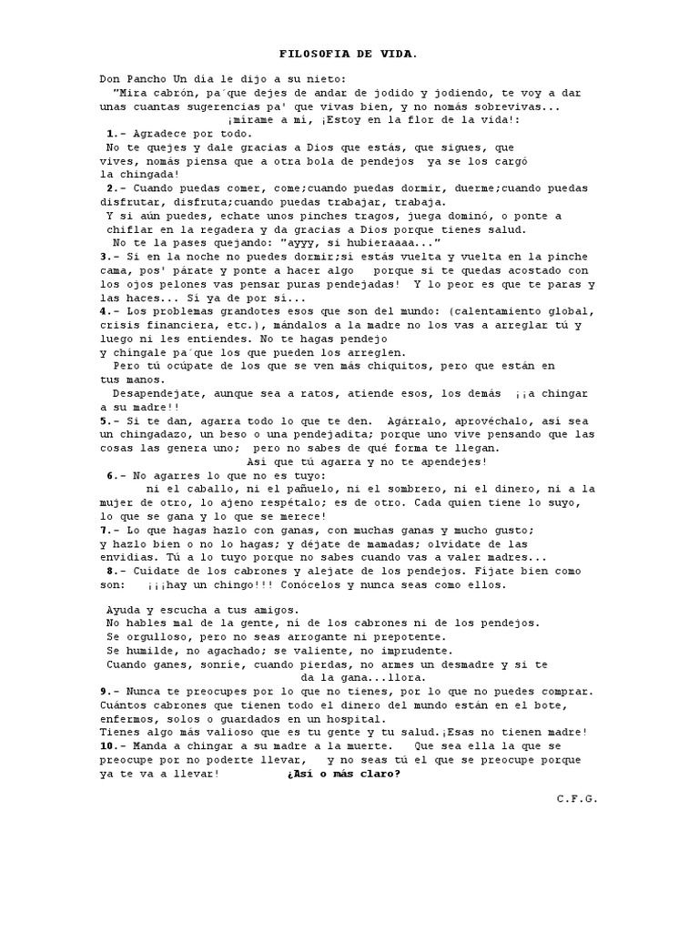 Filosofia de Vida | PDF
