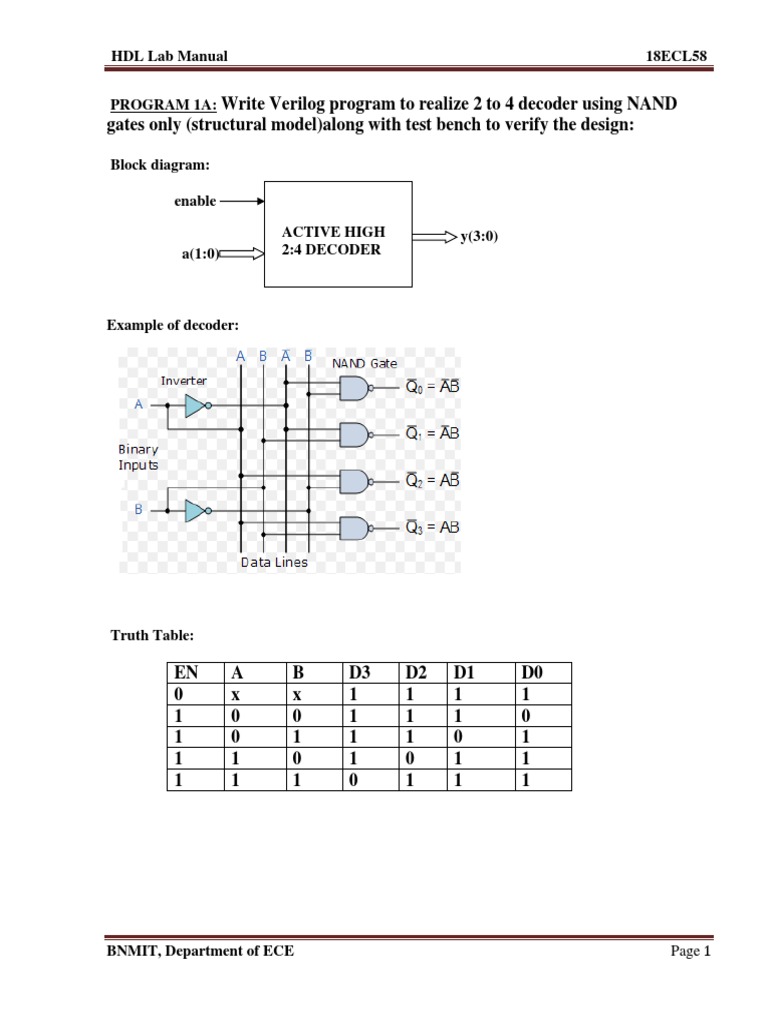 Hdl Lab Manual Descargar Gratis Pdf Hardware Description Language Scientific Modeling 