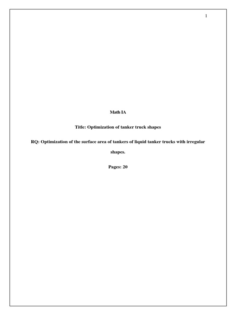 Math IA | PDF | Area | Volume