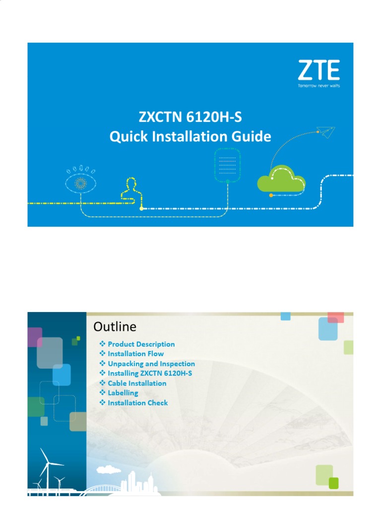 Quick Installation Guide for the ZXCTN 6120H-S Network Equipment ...