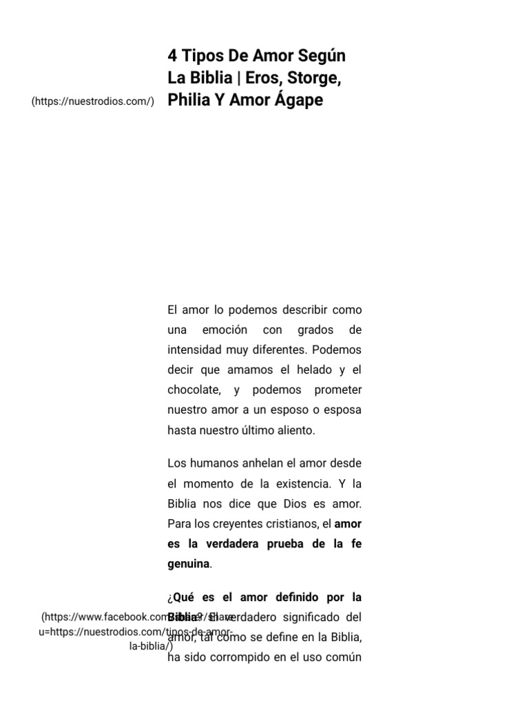 Amor Storge | PDF | Biblia | Amor