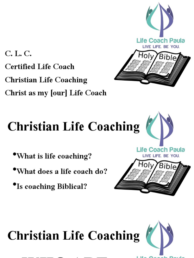 C. L. C. Certified Life Coach Christian Life Coaching Christ As My (Our ...