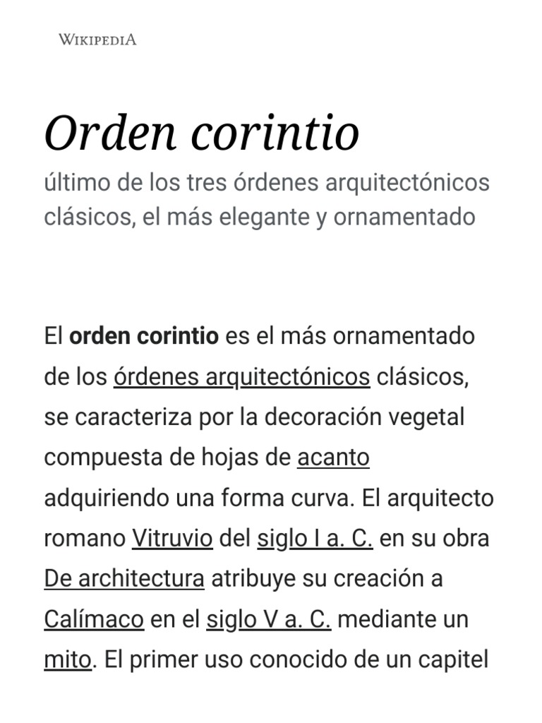 Orden Corintio | Descargar gratis PDF | Componentes | Elementos ...