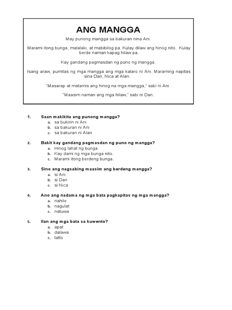 Ang Mangga | PDF