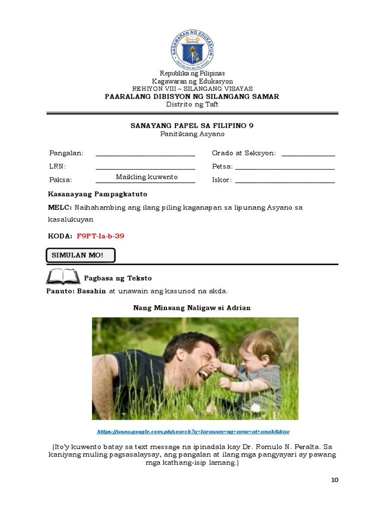 2 Las Filipino 9 Panitikang Asyano | PDF