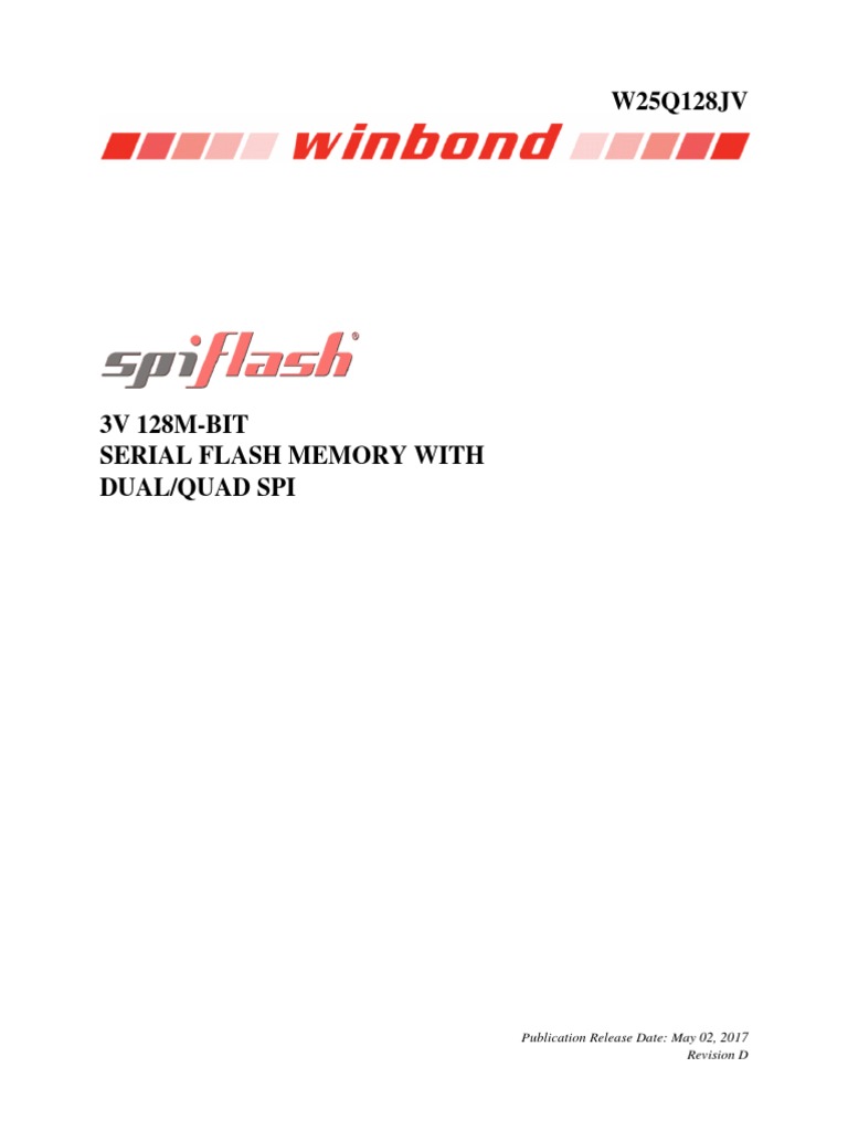 Winbond Elec W25q128jvfiq c111478 | PDF | Input/Output | Flash Memory