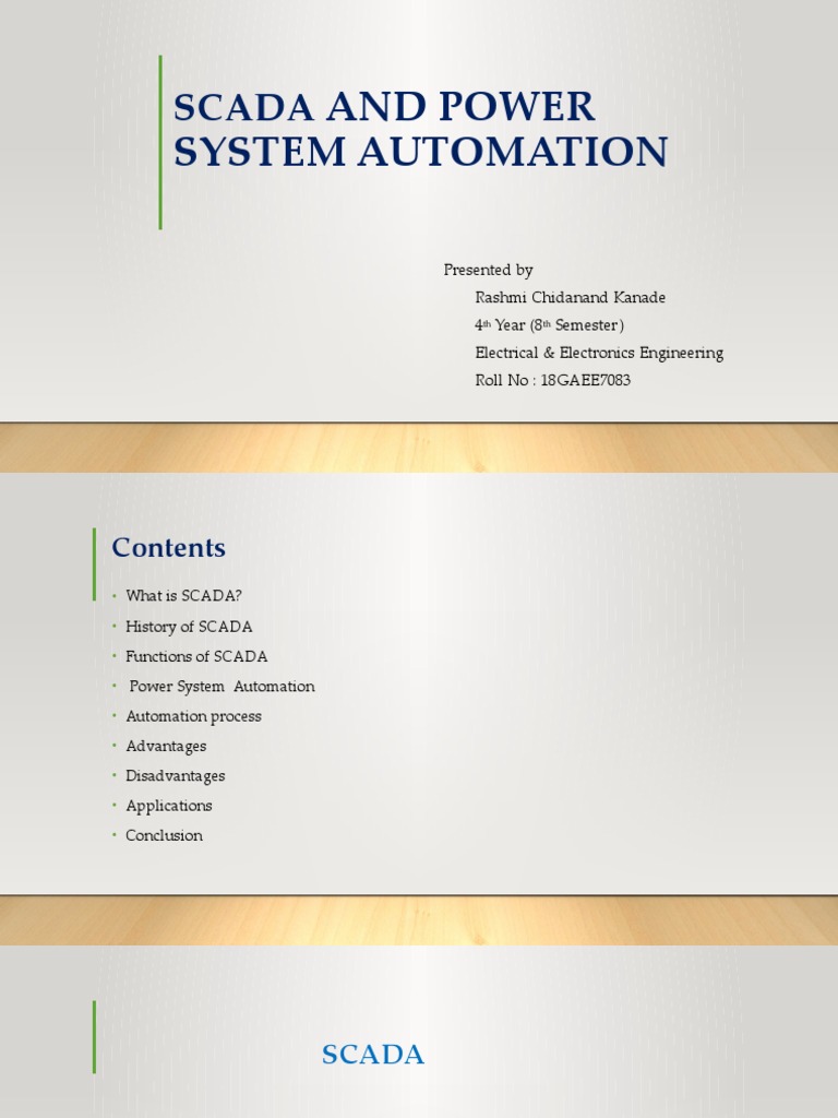 SCADA in Power System Automation | PDF | Scada | Automation
