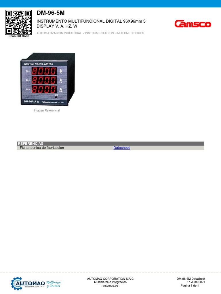 DM 96 5M - Datasheet | PDF