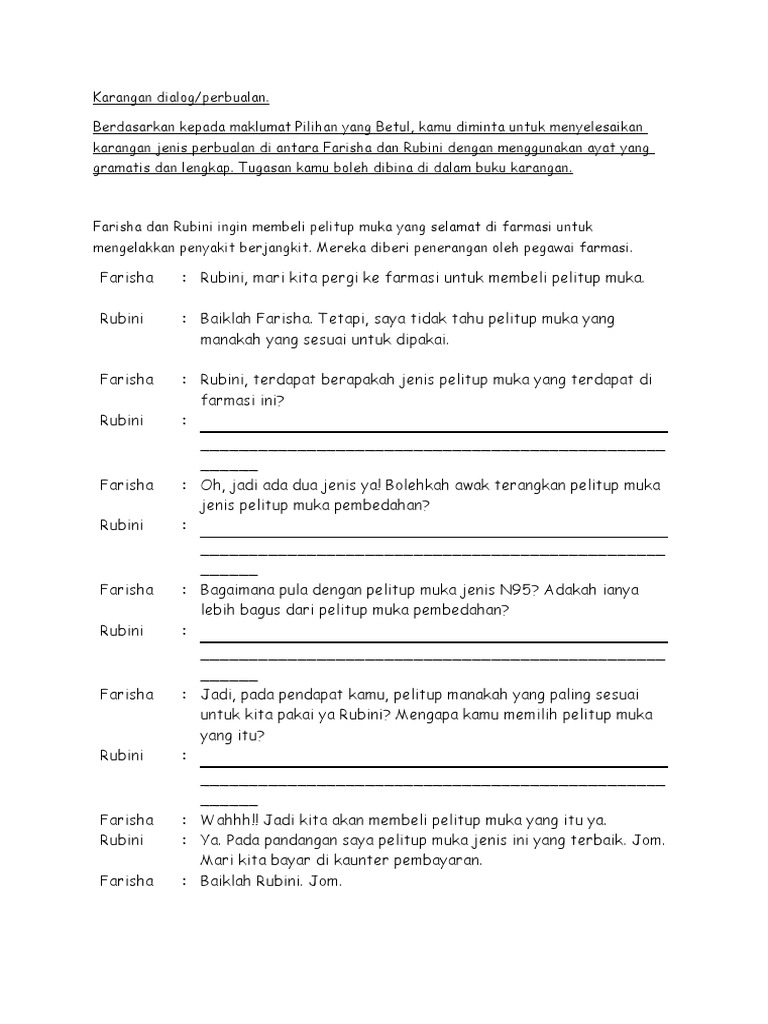 Karangan Dialog | PDF