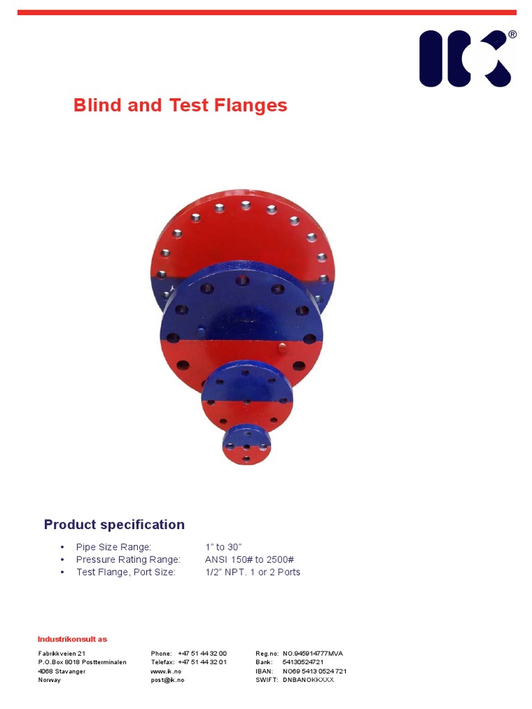 Blind and Test Flanges Juli 07 | PDF