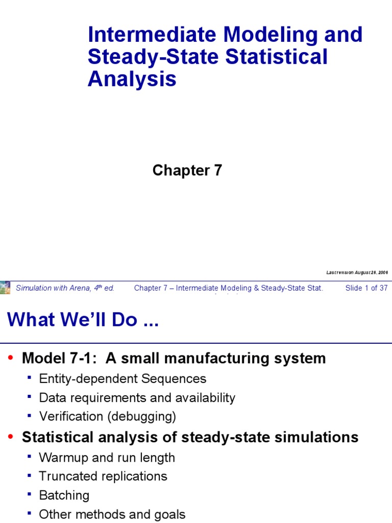 Intermediate Modeling and Steady-State Statistical Analysis | PDF ...