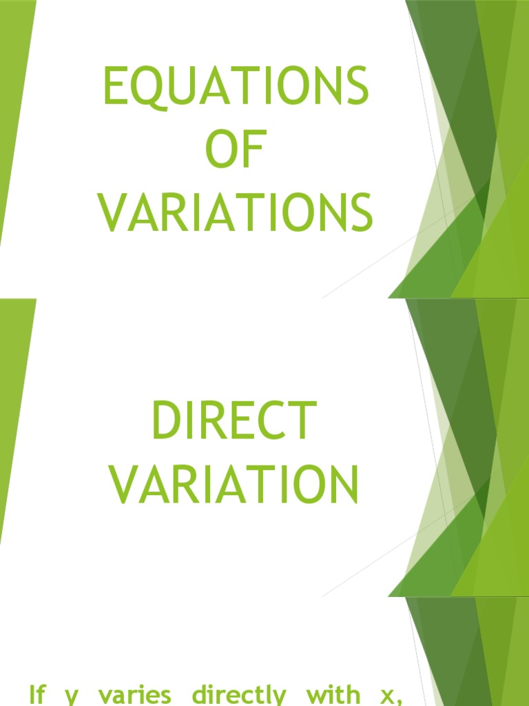 Variation Grade 9 | PDF | Mathematical Concepts | Equations