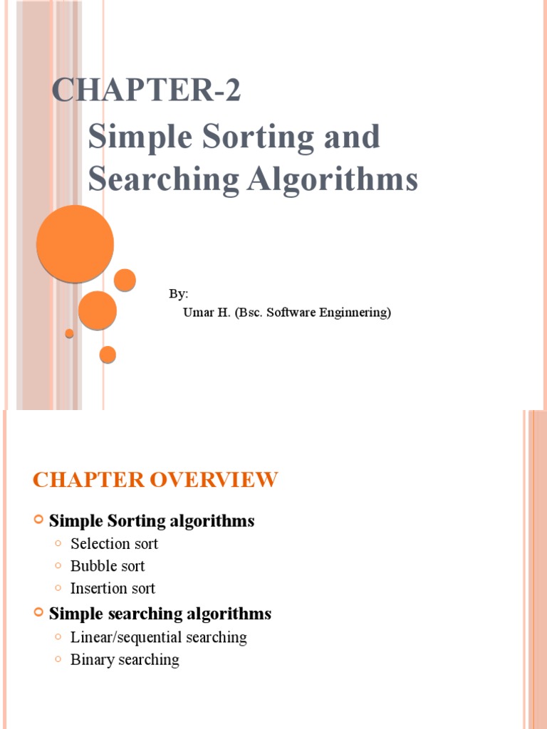 Ch2-3 Simple Sorting and Searching Algs | PDF | Algorithms | Theoretical Computer Science