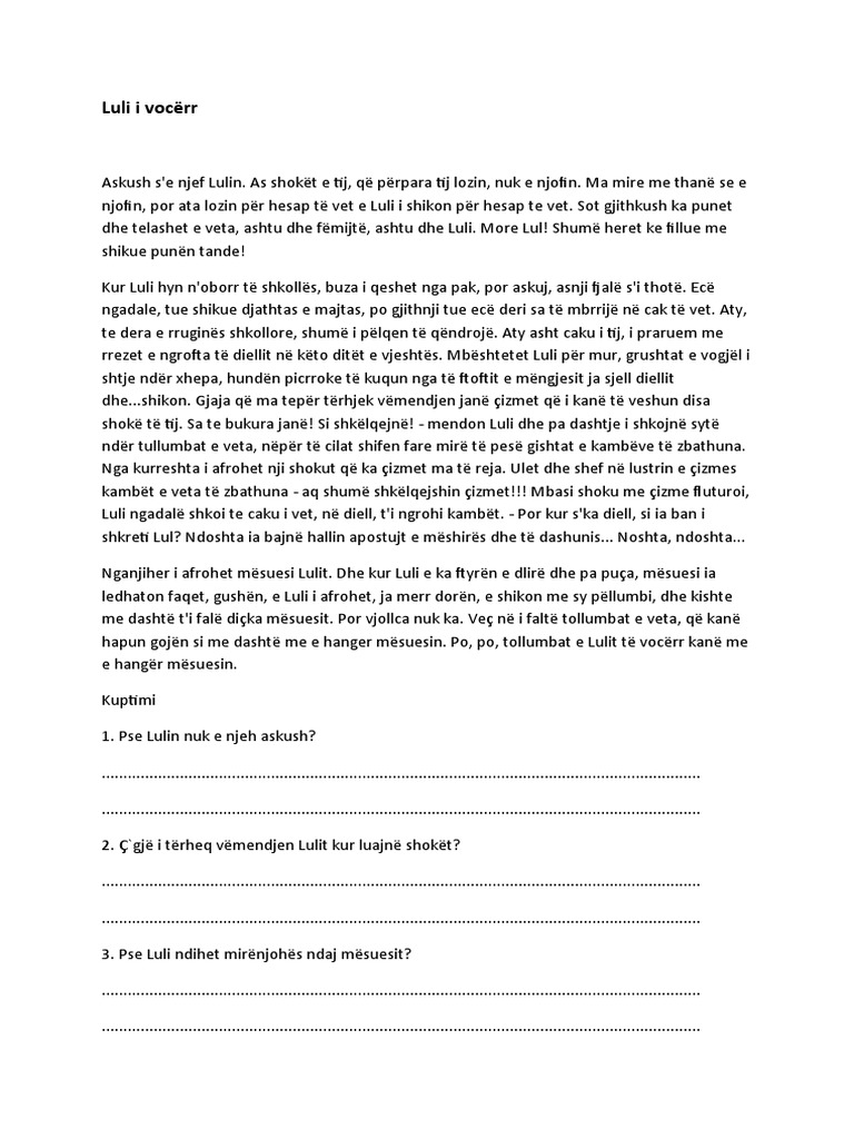 Luli I Vocërr | PDF