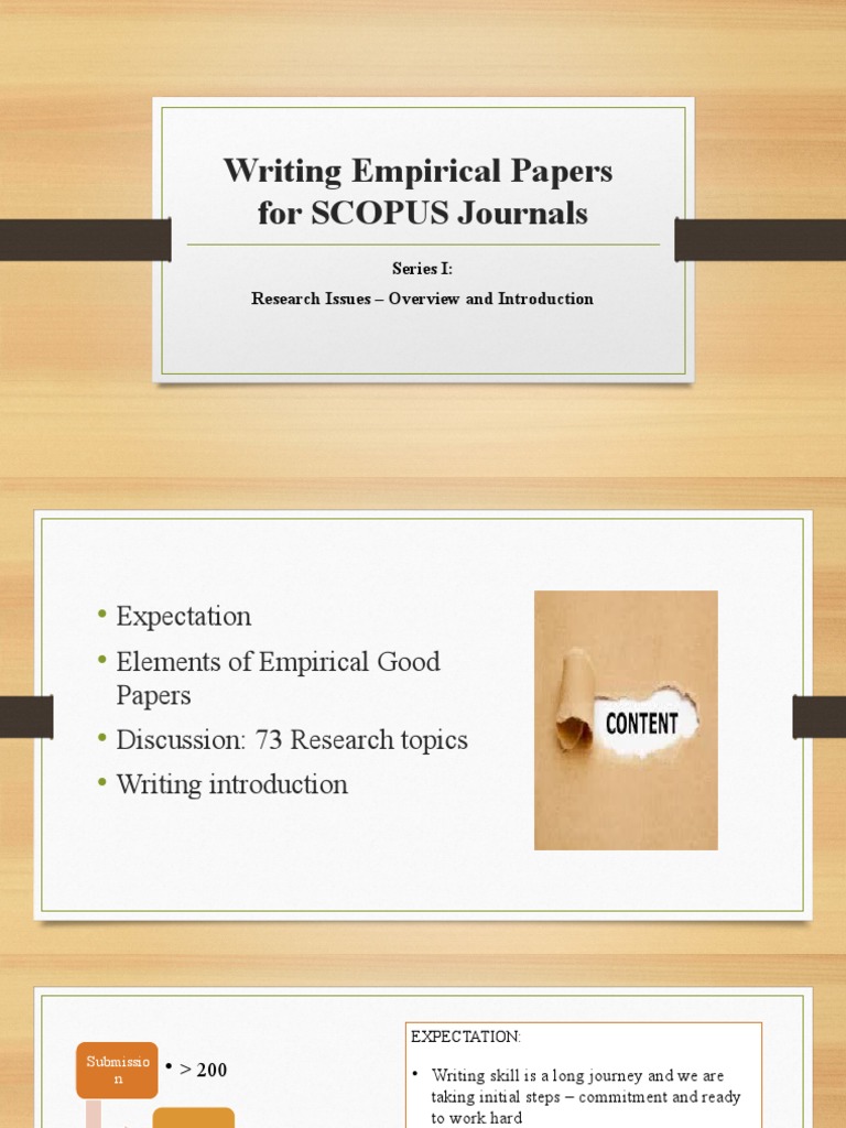 Writing Empirical Papers for SCOPUS Journals | PDF | Islamic Banking ...