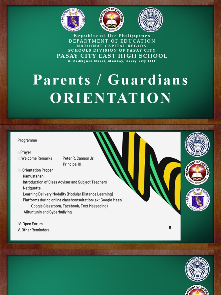 Parents / Guardians Orientation: Pasay City East High School | PDF