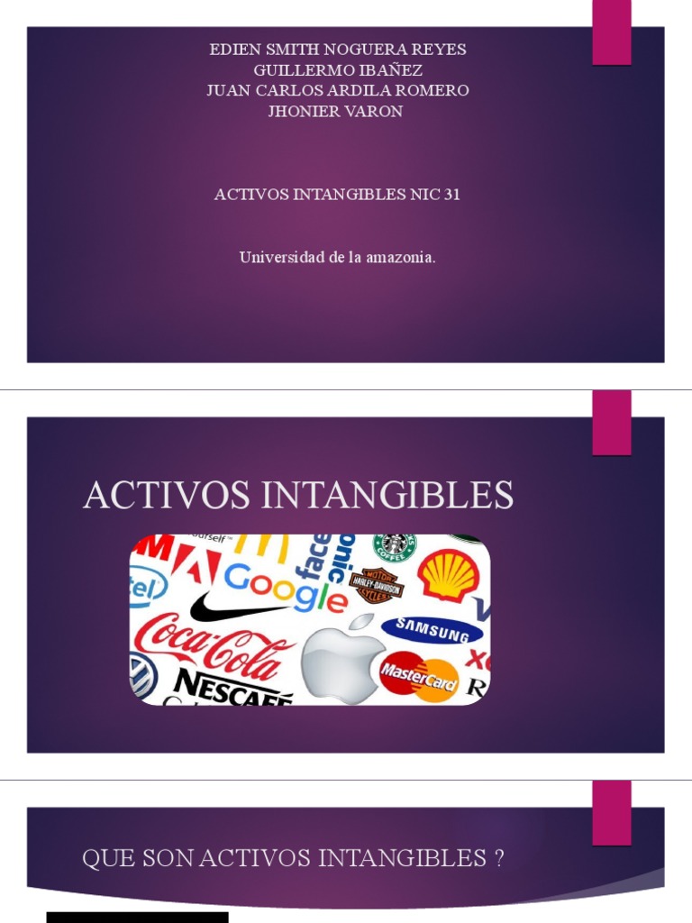 Activos Intangibles | PDF | Activo intangible | Contabilidad