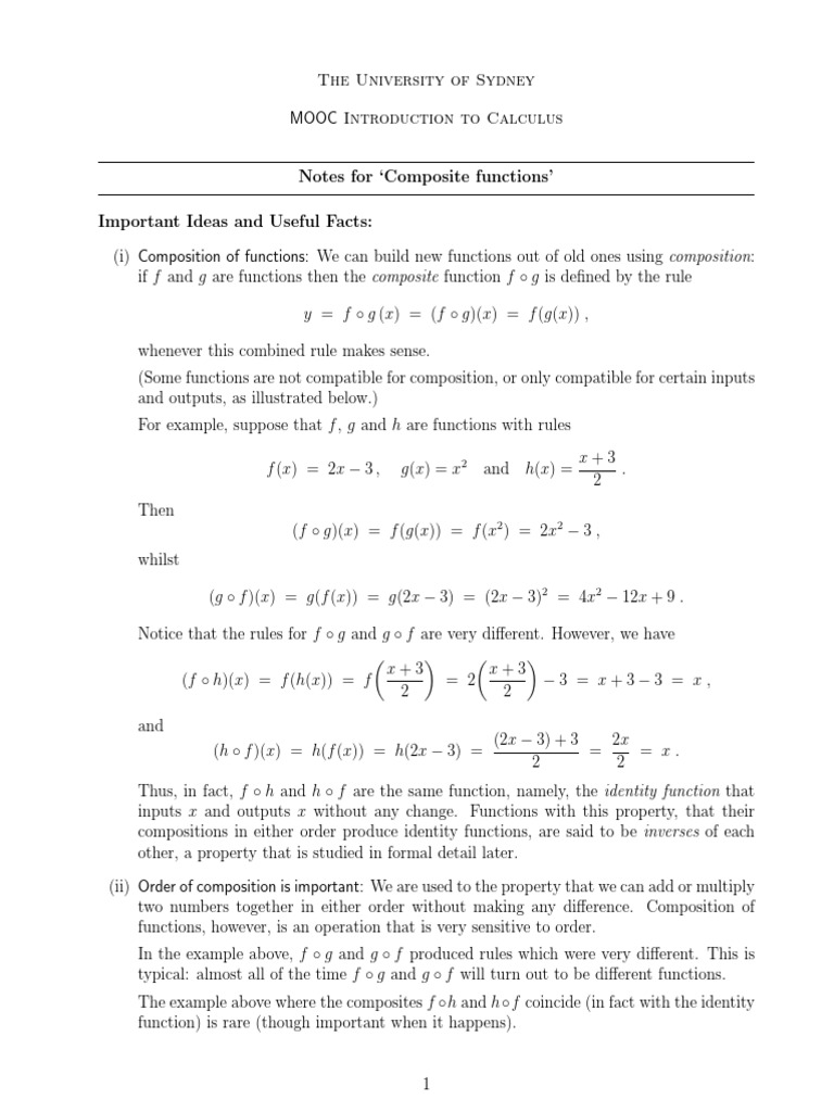 Module 2 Composite Functions | PDF | Square Root | Function (Mathematics)