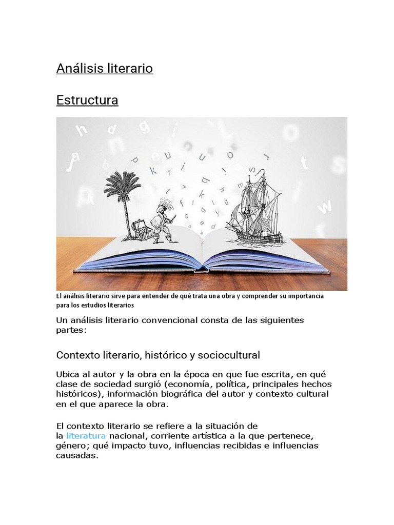 Análisis Literario Estructura: Contexto Literario, Histórico y ...