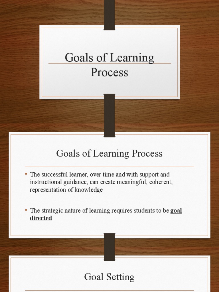 Goals of Learning Process | PDF | Goal | Goal Setting