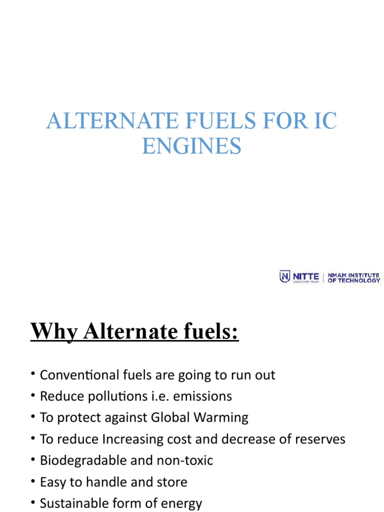 Alternate Fuels For Internal Combustion Engines | PDF | Alternative ...