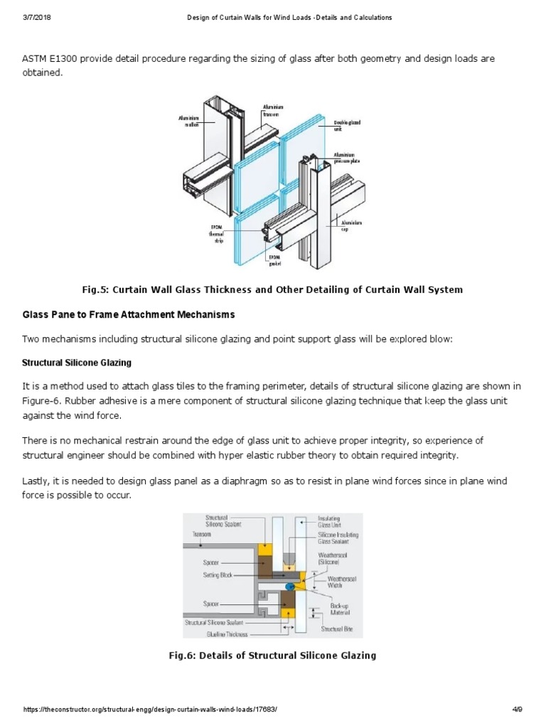 Curtain Wall Glass Thickness Design | PDF | Glasses | Building Engineering