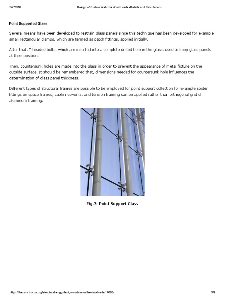 Point Supported Glass Details | PDF | Wall | Structural Engineering