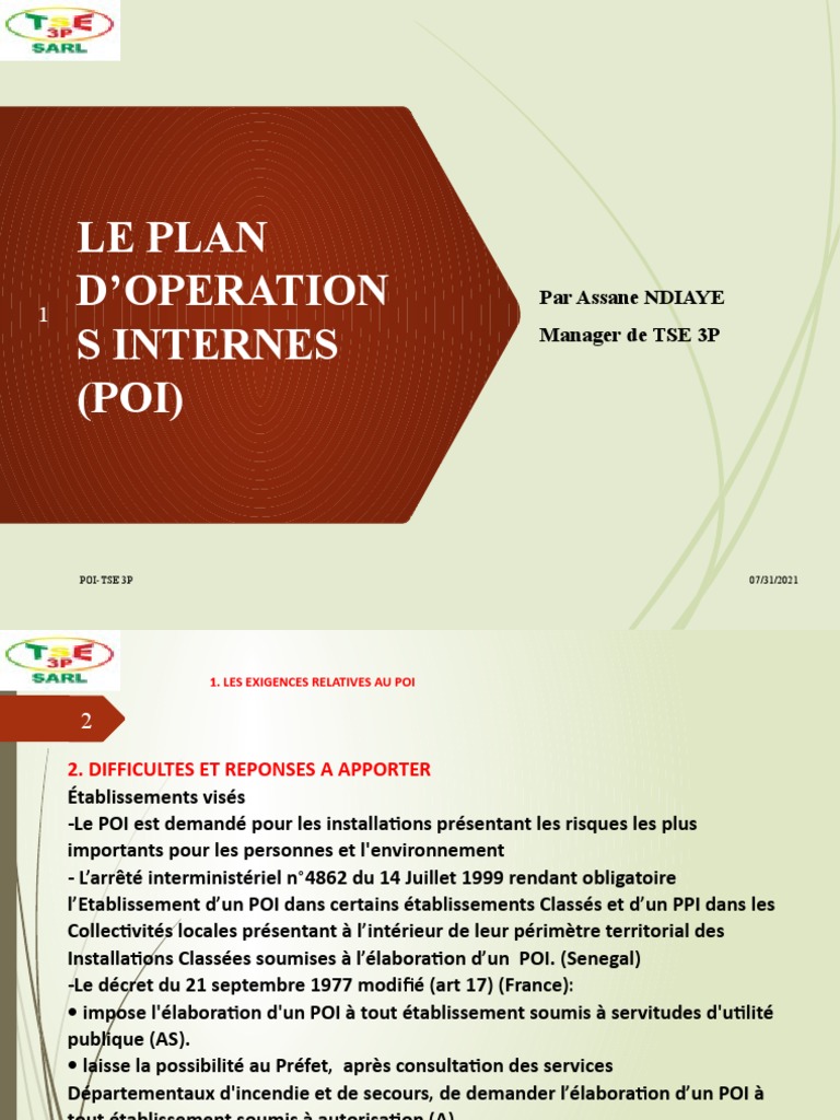1 Le Plan D'operations Internes (Poi) | PDF | La nature