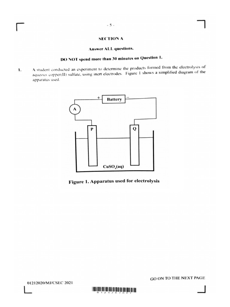 2021 CSEC Chemistry P2 | PDF