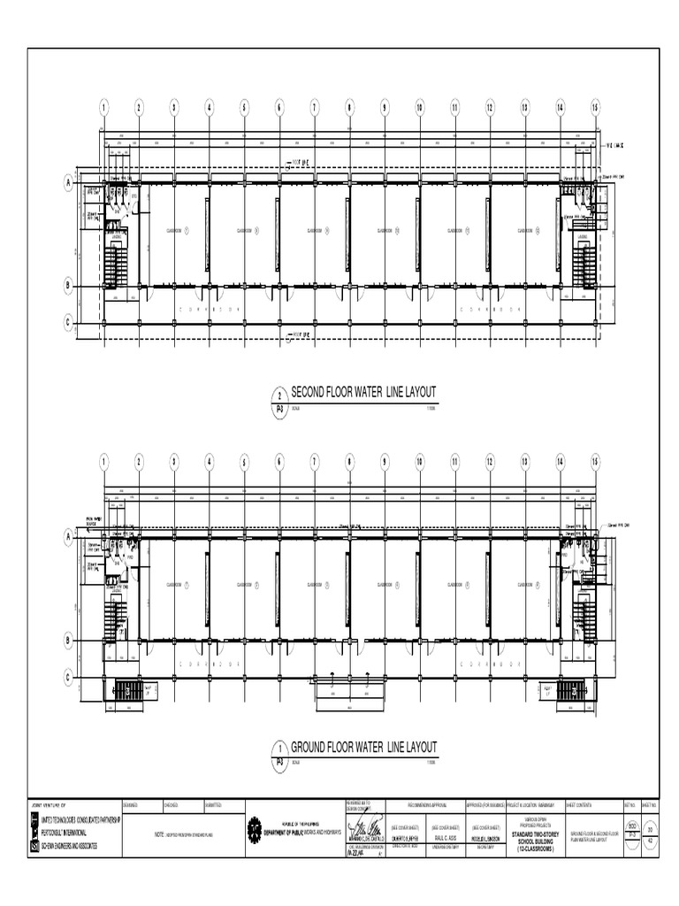Second Floor Water Line Layout: Landing Landing | PDF | Business