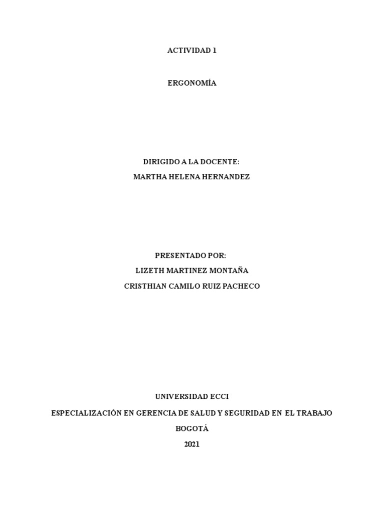 Fundamentos de Ergonomia | PDF | Factores humanos y ergonomía | Seguridad