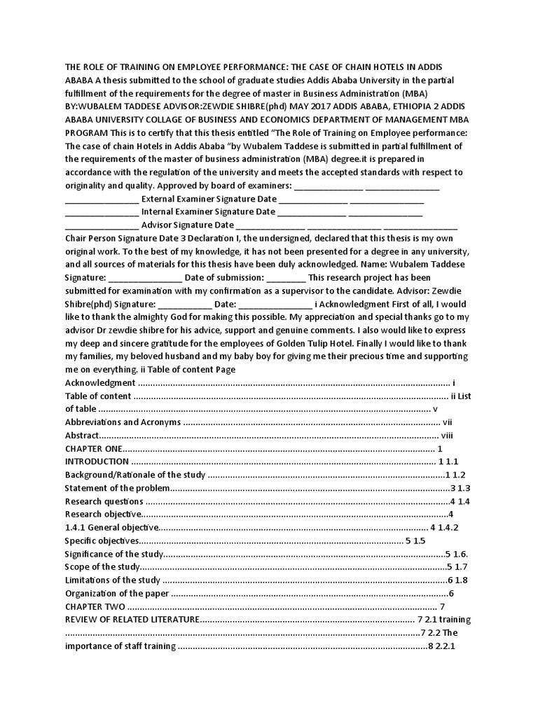 Zerihun 1 | PDF | Employment | Human Resource Management