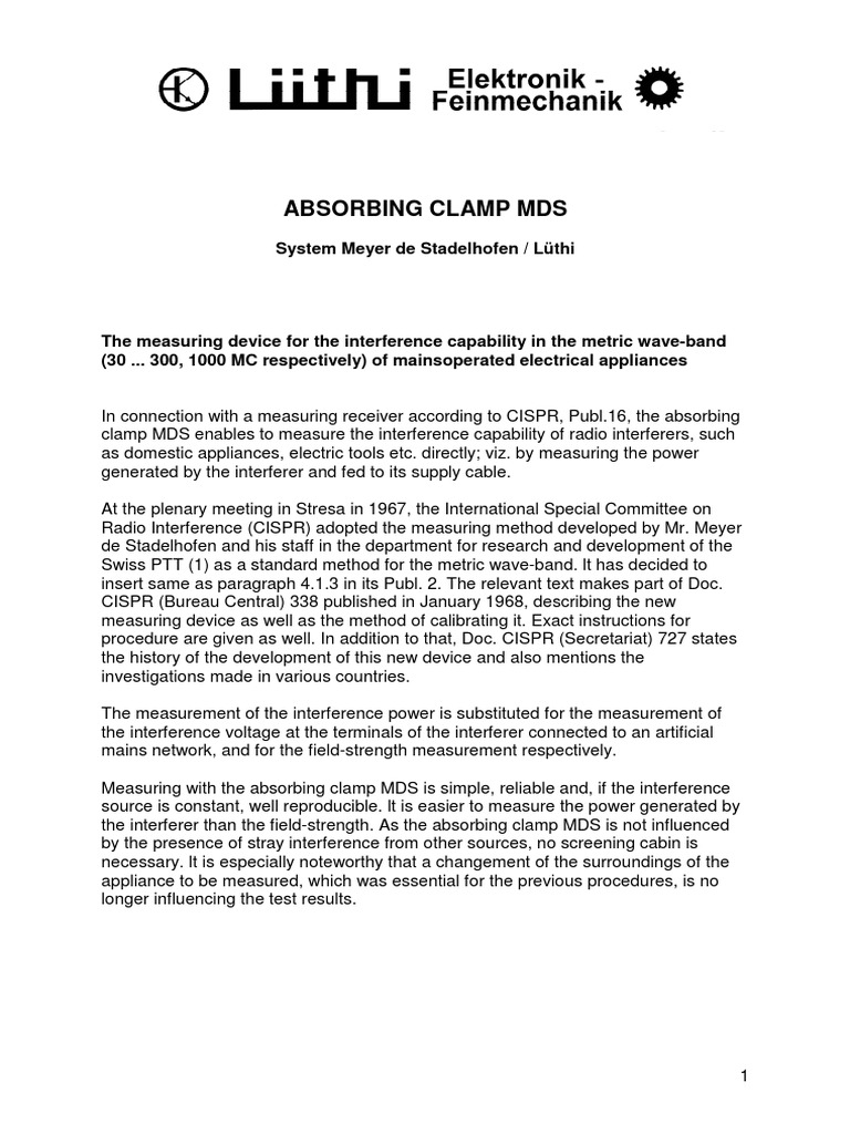 MDS 21-En | PDF | Mains Electricity | Electromagnetic Interference