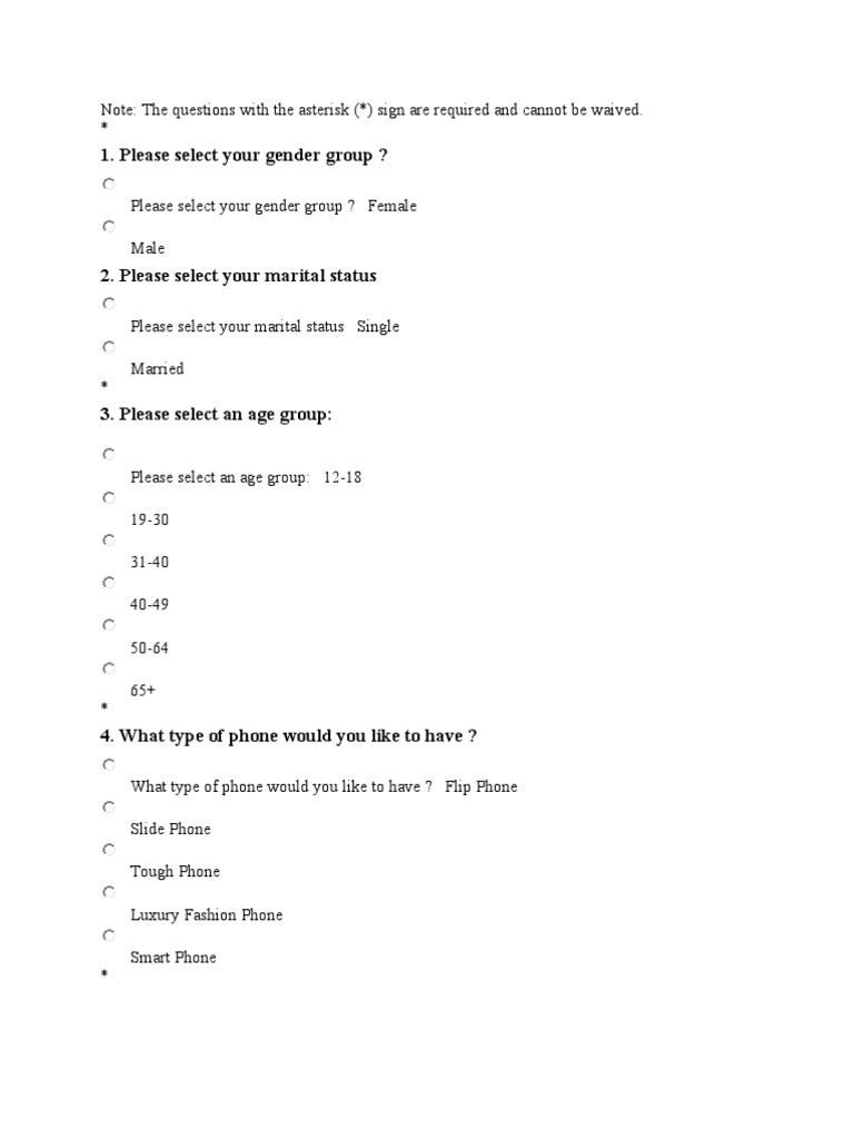 Please Select Your Gender Group ? | PDF | Mobile Computers | Mobile Phones